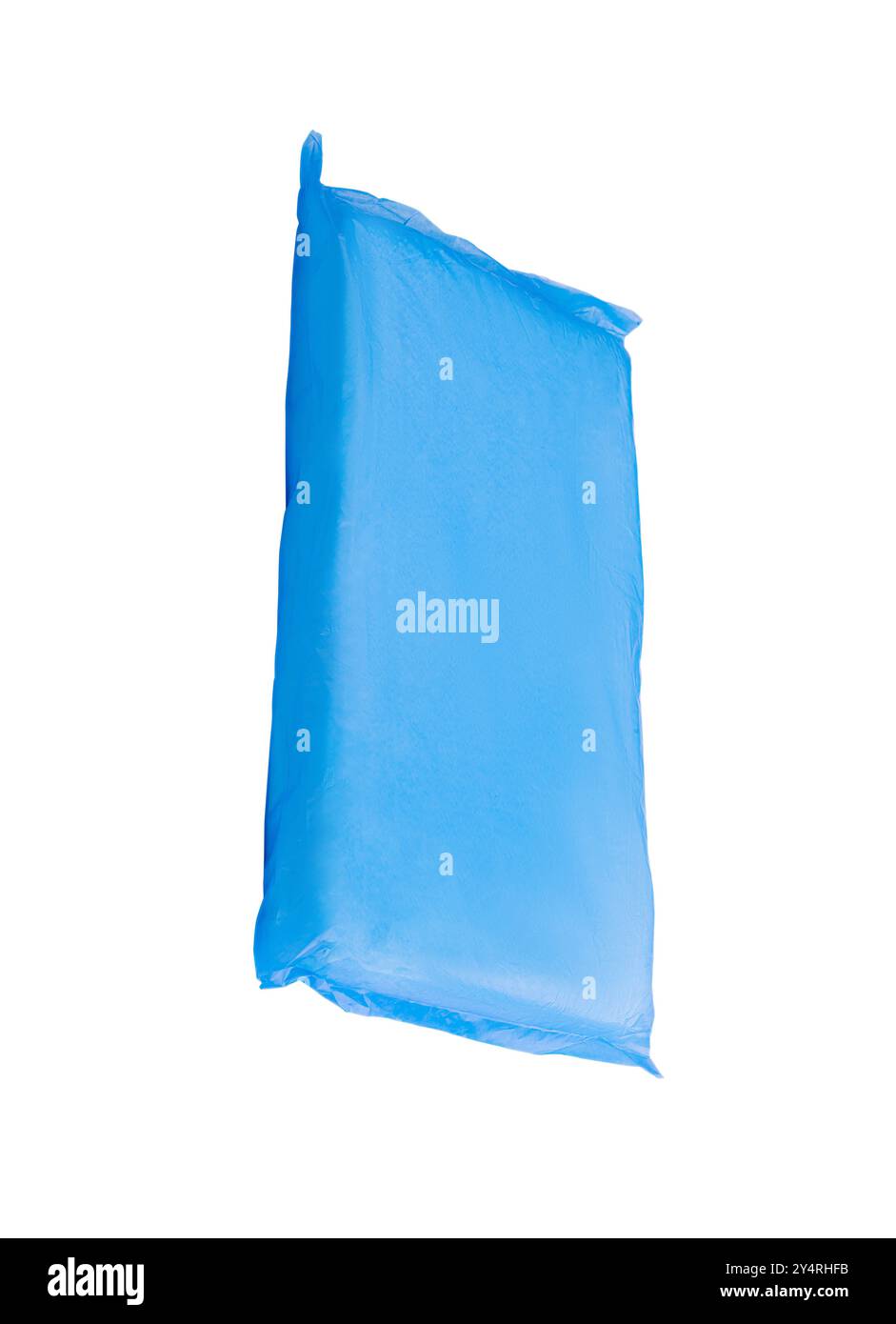 blue plastic garbage bags isolated on white background Stock Photo - Alamy
