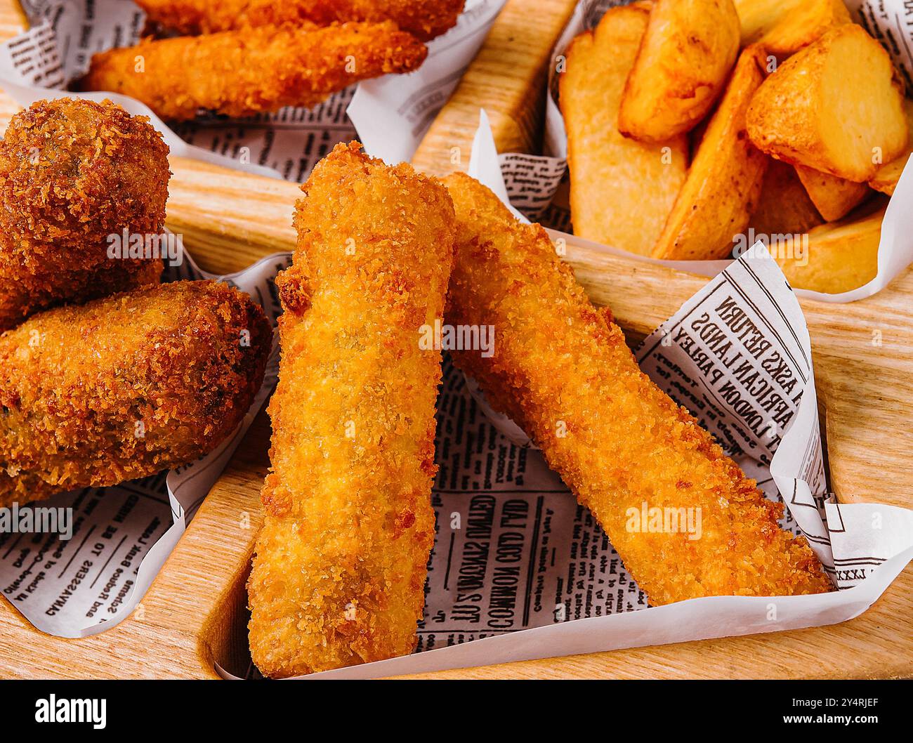 Chicken nuggets and french fries close up Stock Photo - Alamy