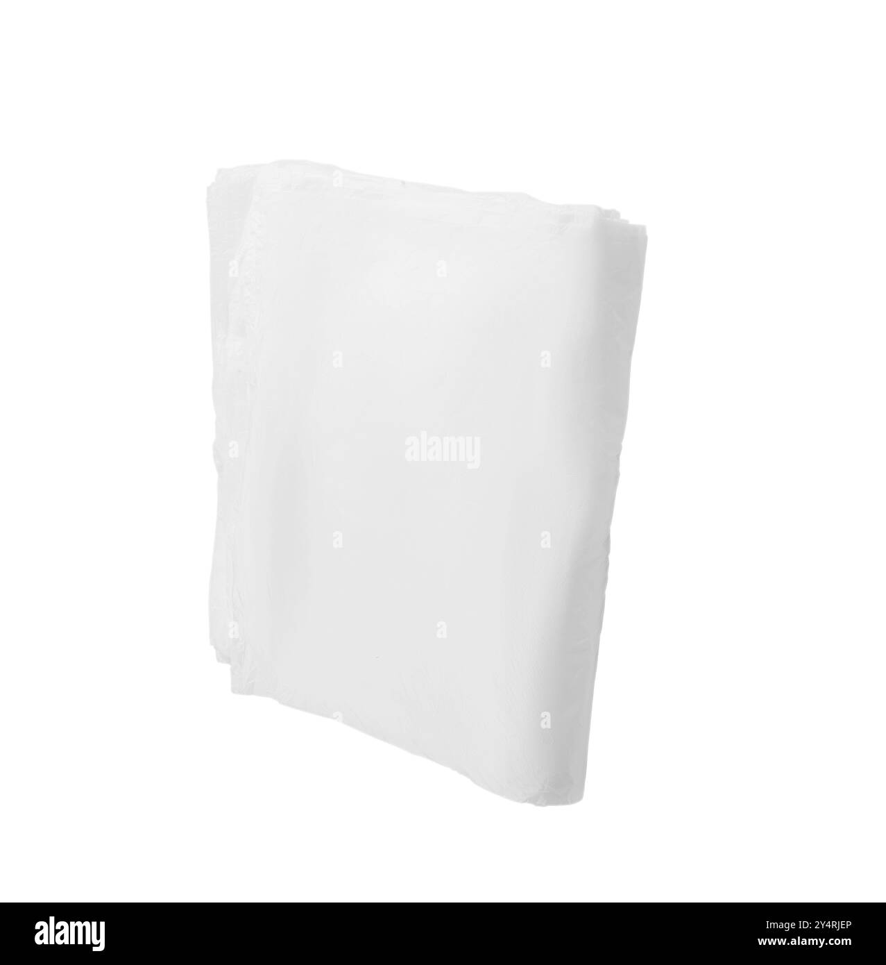 white plastic bag packing stacking on white background Stock Photo - Alamy