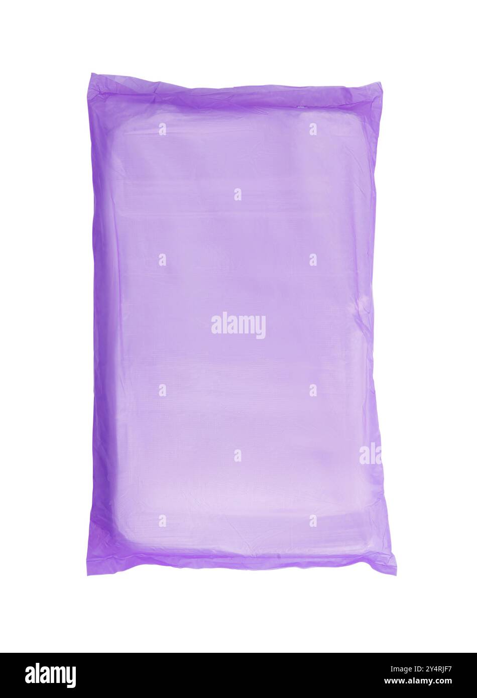 violet plastic garbage bags isolated on white background Stock Photo ...