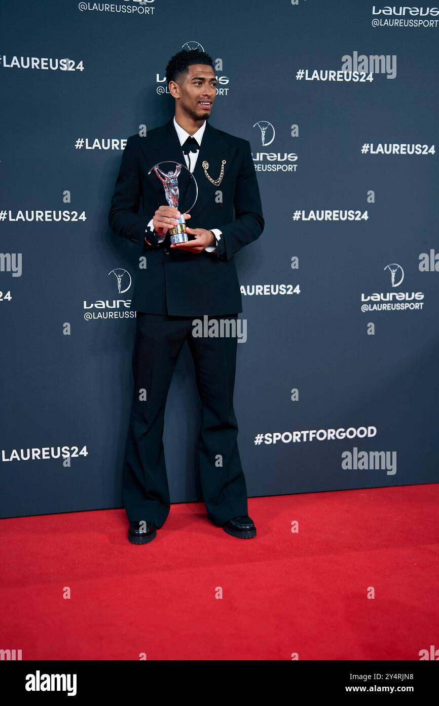 Jude Bellingham poses as winner of Laureus World Sports Awards Madrid ...