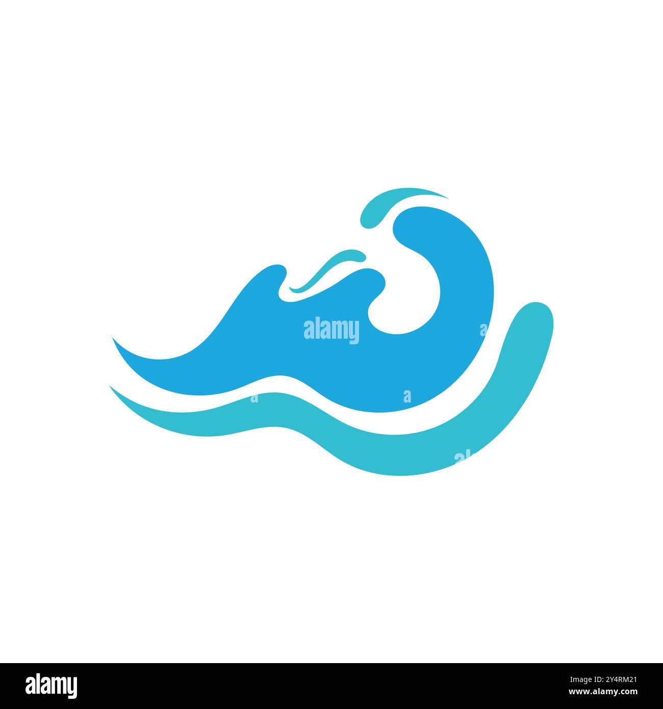 Blue Waves Logo and icon Stock Vector Image & Art - Alamy