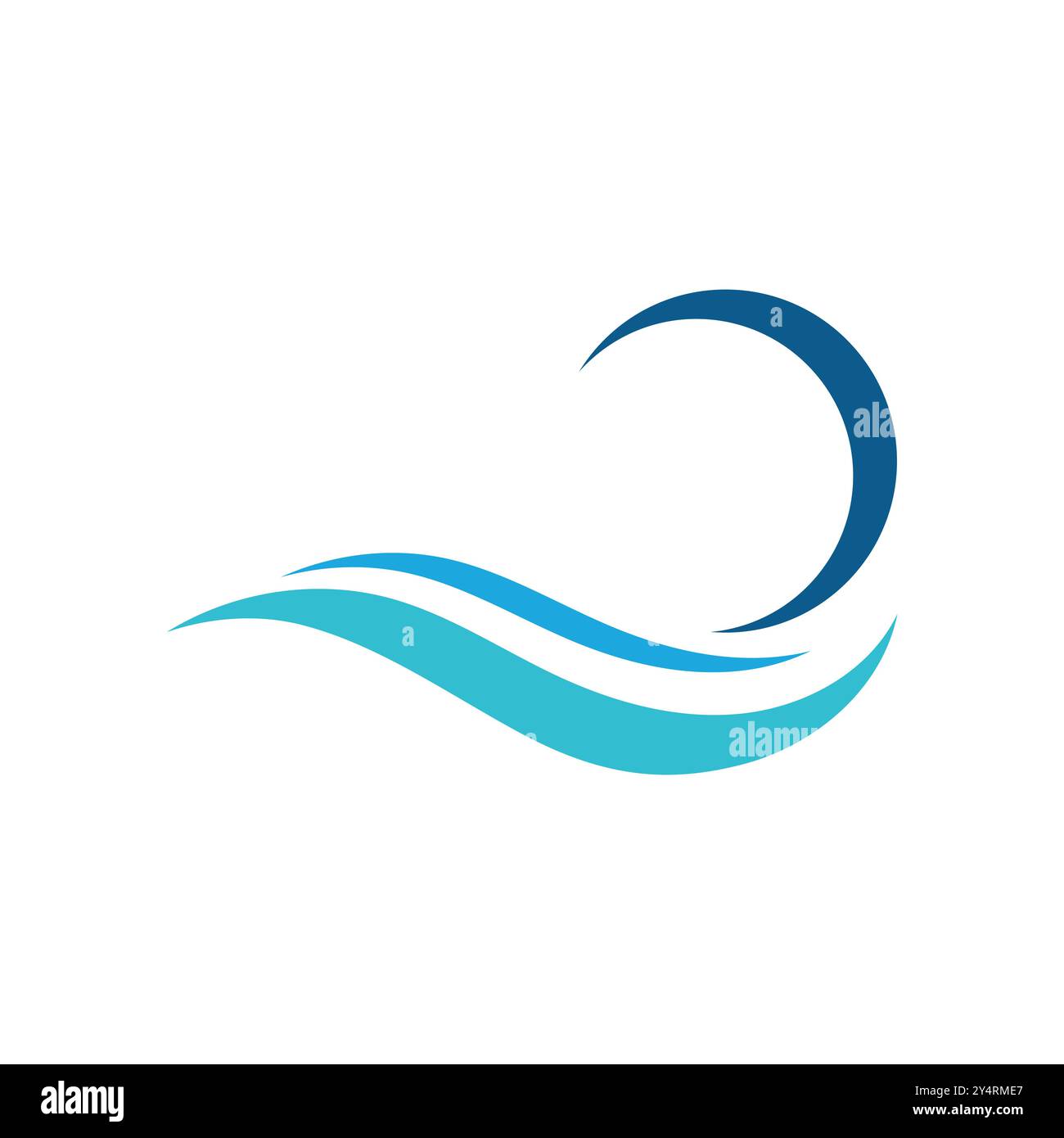 Blue Waves Logo and icon Stock Vector Image & Art - Alamy