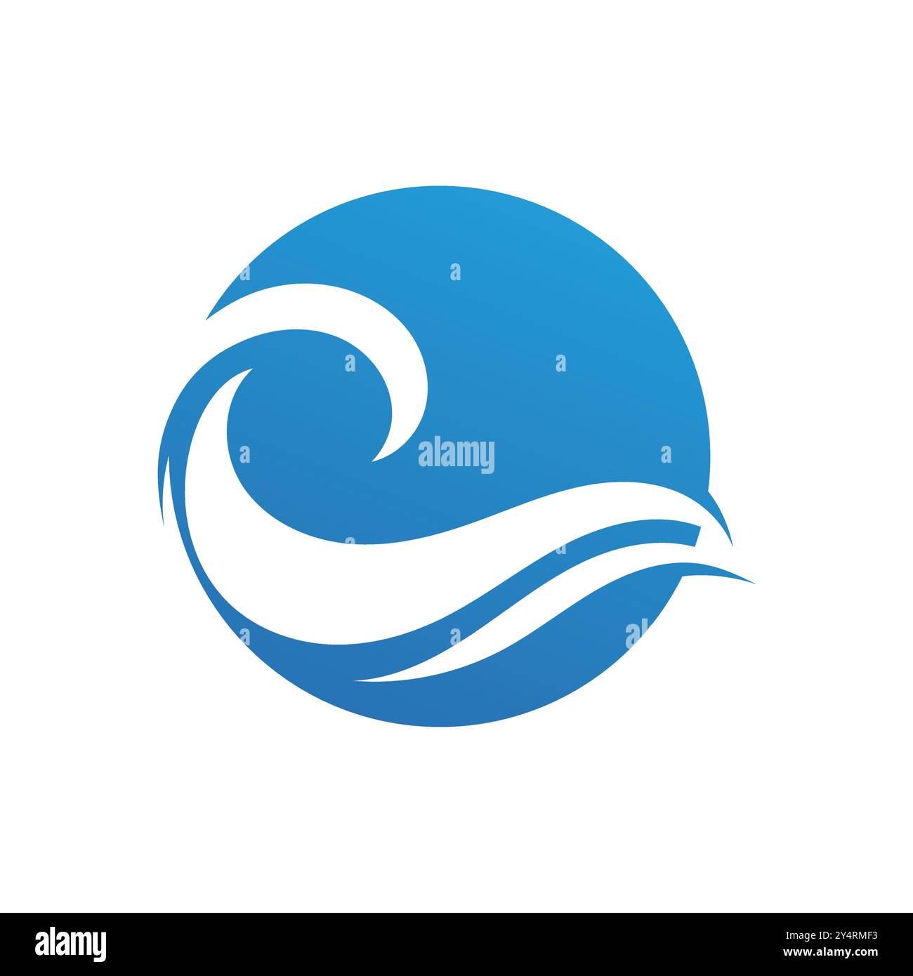 Blue Waves Logo and icon Stock Vector Image & Art - Alamy