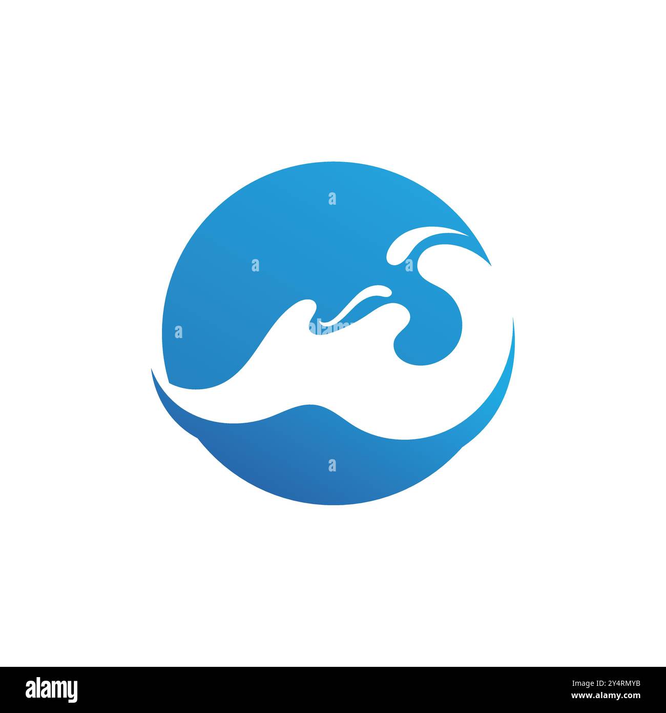 Blue Waves Logo and icon Stock Vector Image & Art - Alamy