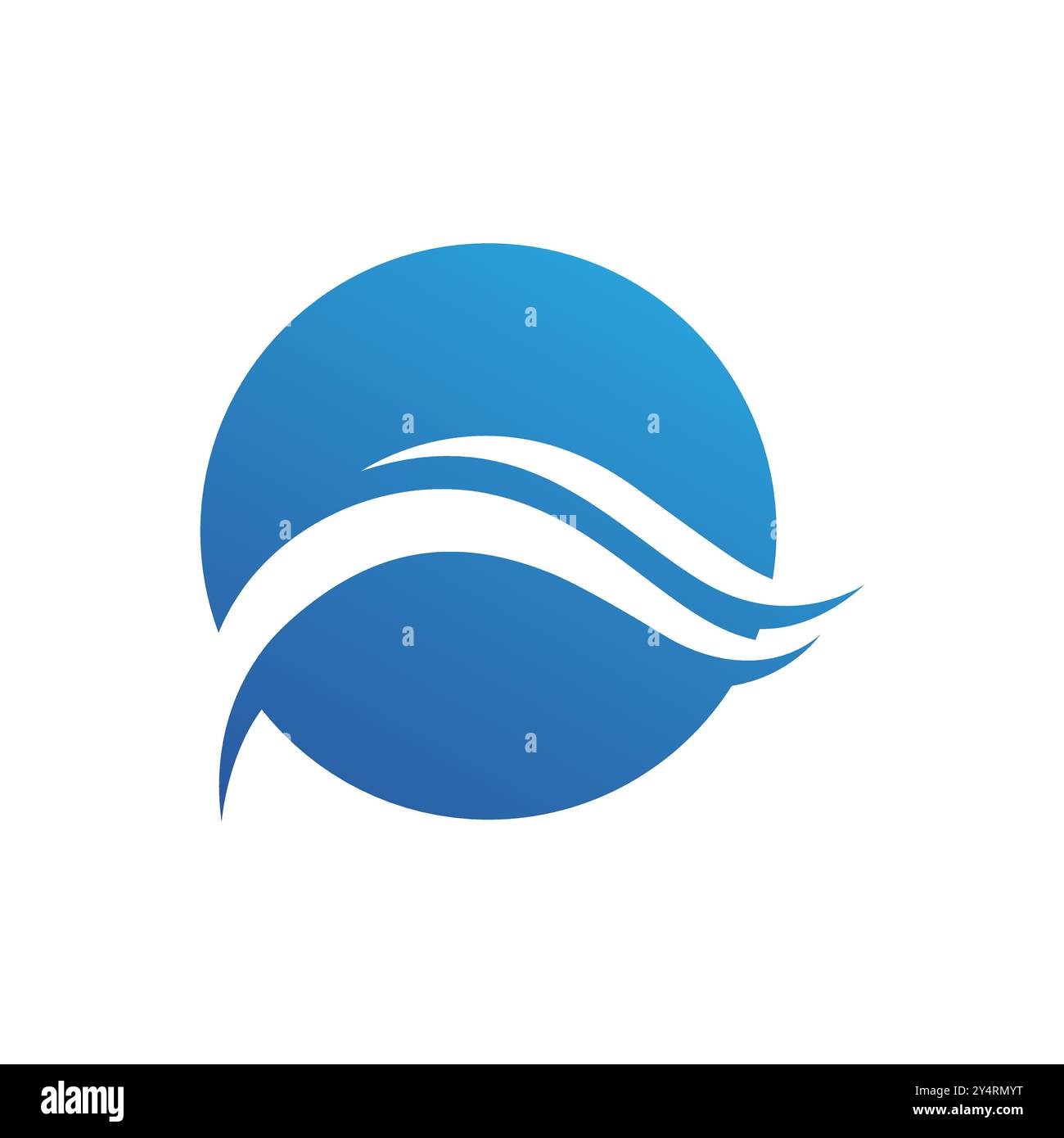 Blue Waves Logo and icon Stock Vector Image & Art - Alamy