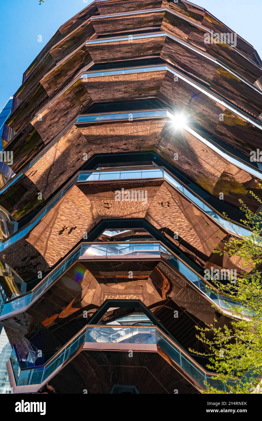 New York City, USA - April 28, 2024: Hudson Yards in NYC. The Vessel ...