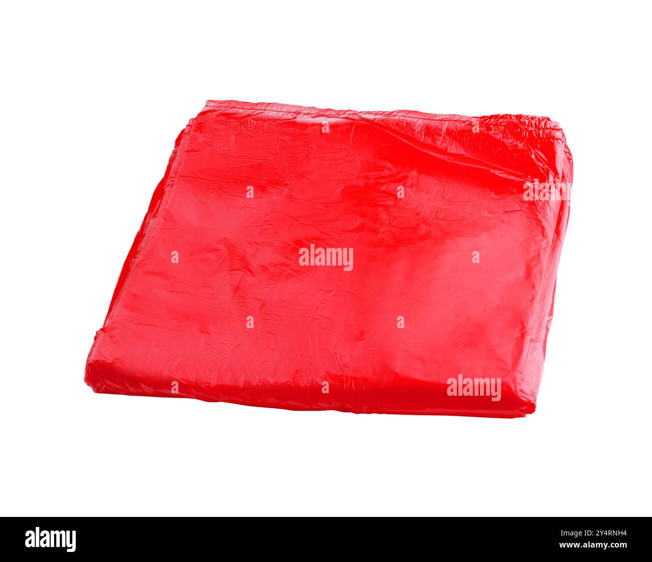 Red plastic bag isolated on white background Stock Photo - Alamy