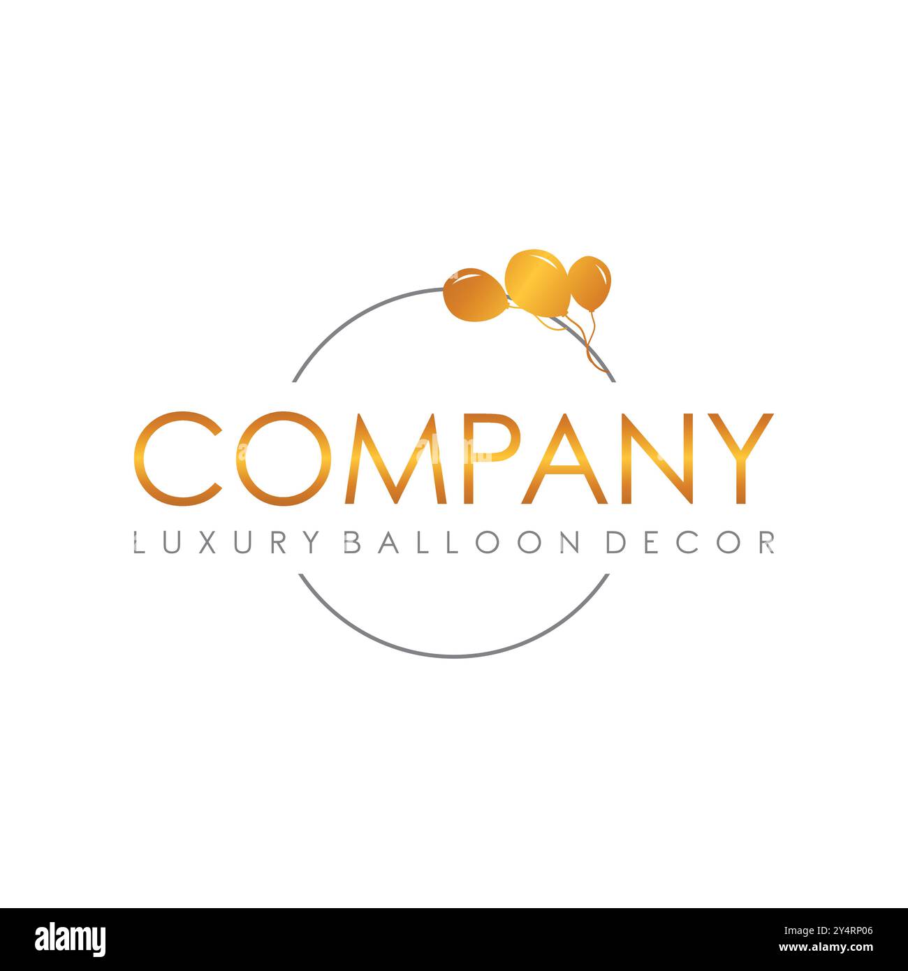 Emblem luxury balloon decor for company logo. Vector illustration Stock ...