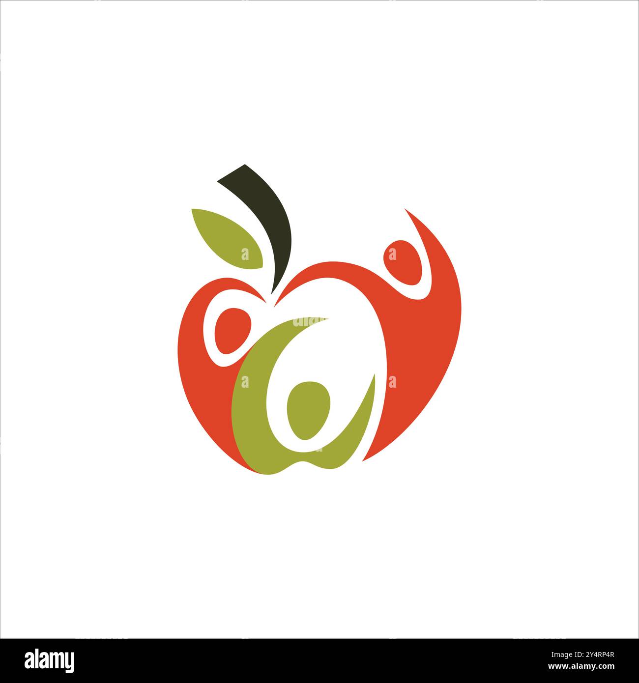 Icon for logo of family forming an apple design template. Vector ...