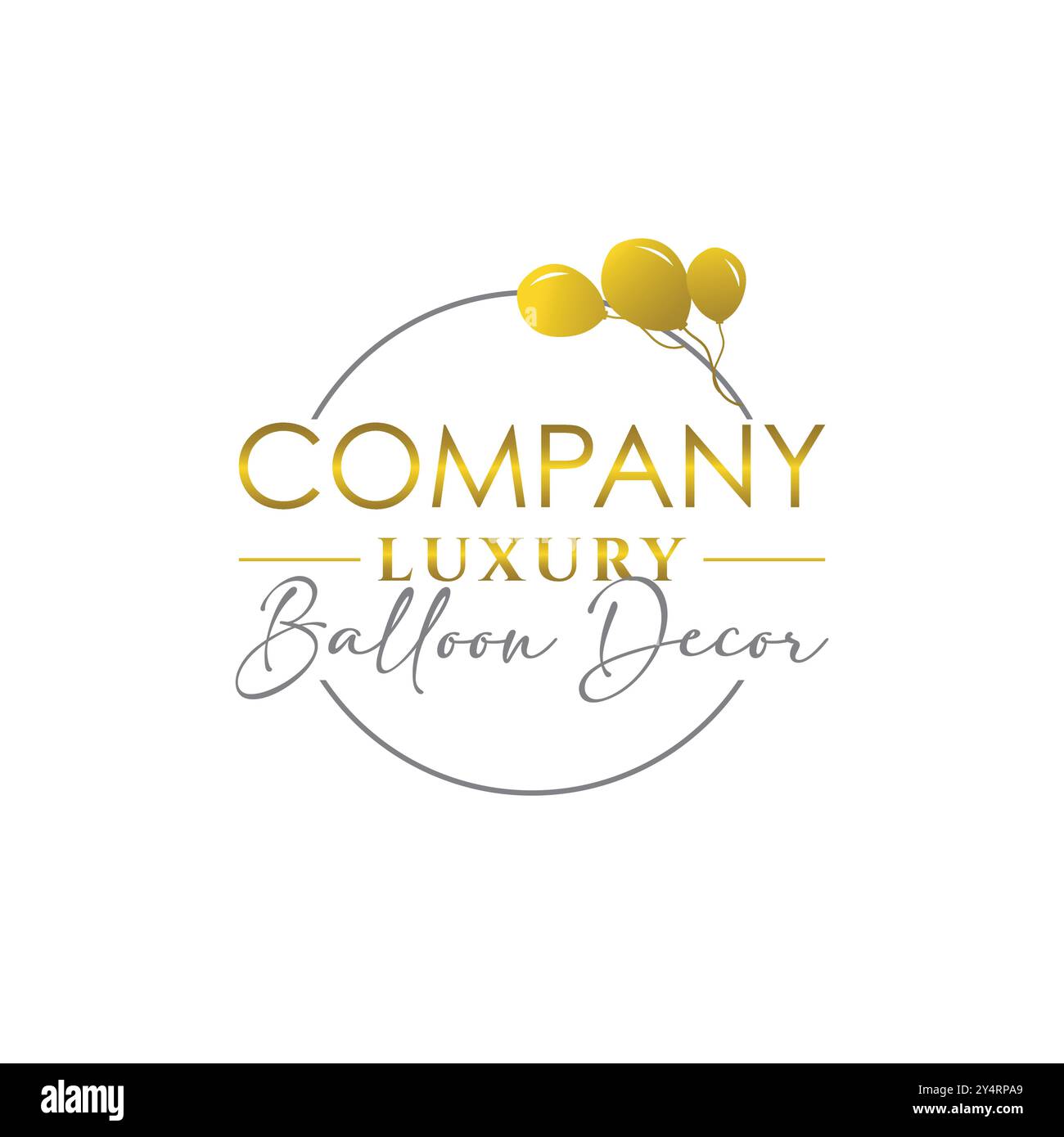 Emblem luxury balloon decor for company logo. Vector illustration Stock ...