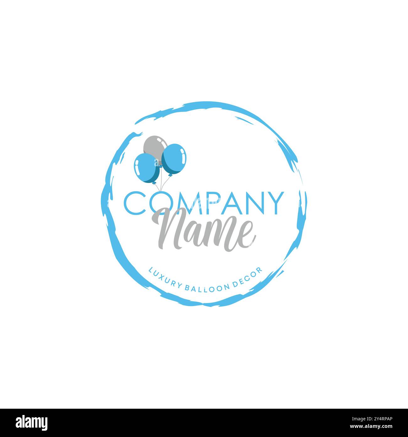 Emblem luxury balloon decor for company logo. Vector illustration Stock ...