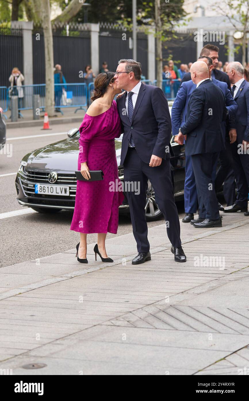 Isabel Diaz Ayuso, President of Madrid, Alfonso Serrano arrives at the ...