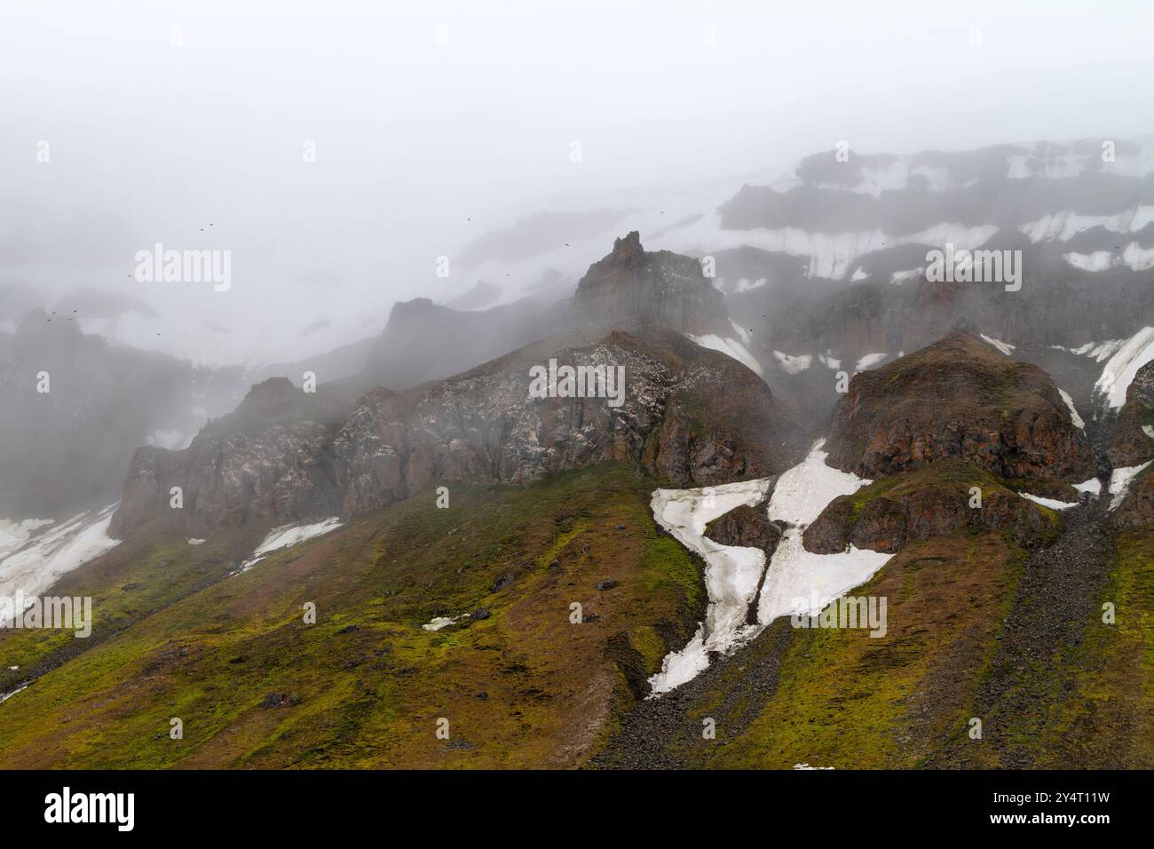 View of Cape Flora on Northbrook Island in Franz Josef Land, Russia ...