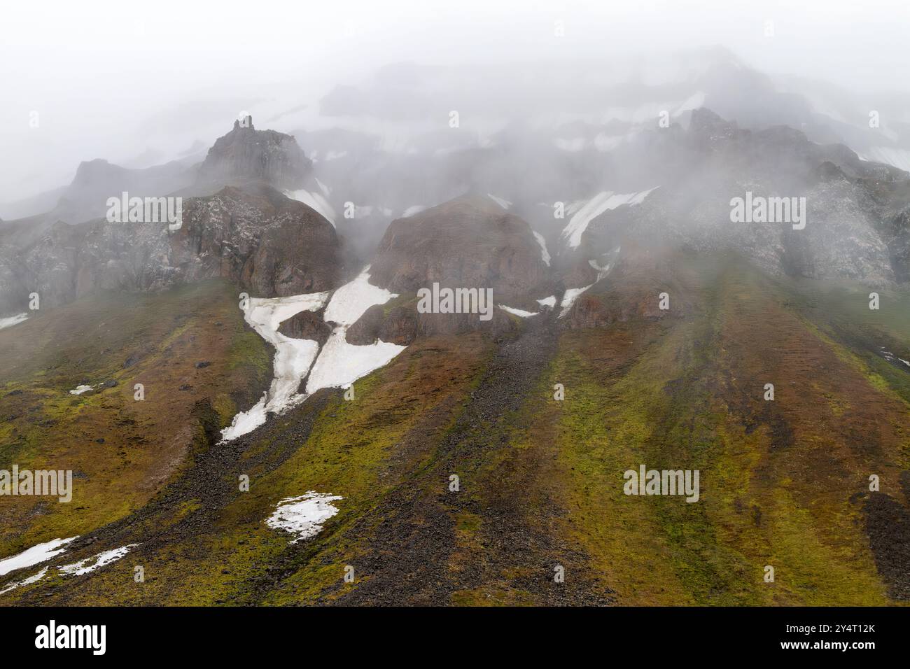 View of Cape Flora on Northbrook Island in Franz Josef Land, Russia ...