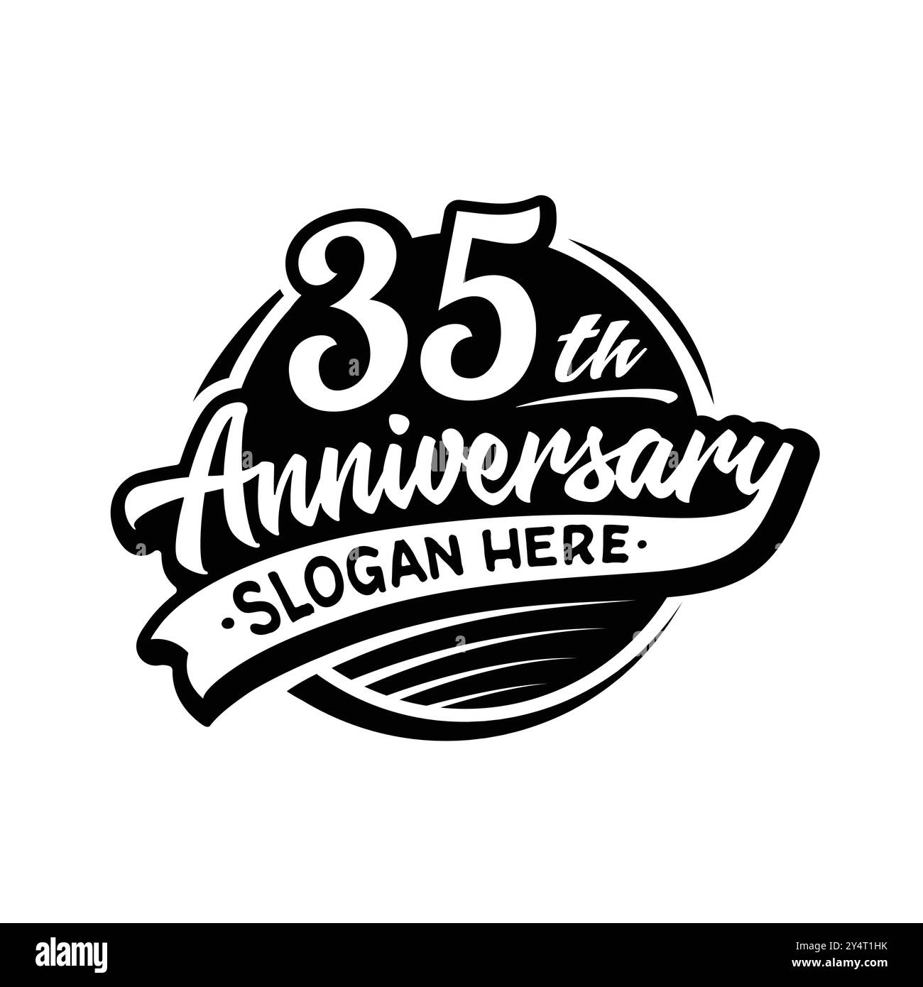 35 years anniversary design template. Vector and illustration. 35th ...