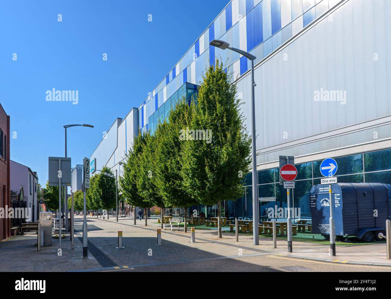 The Redrock leisure centre, from Bridgefield Street, Stockport, Gtr ...