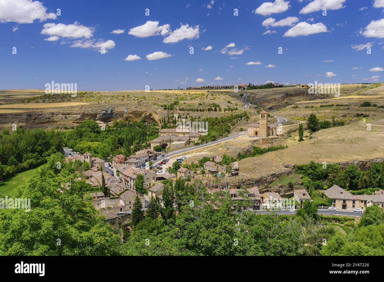 View of woods and plain in Segovia, Spain, Europe Stock Photo - Alamy