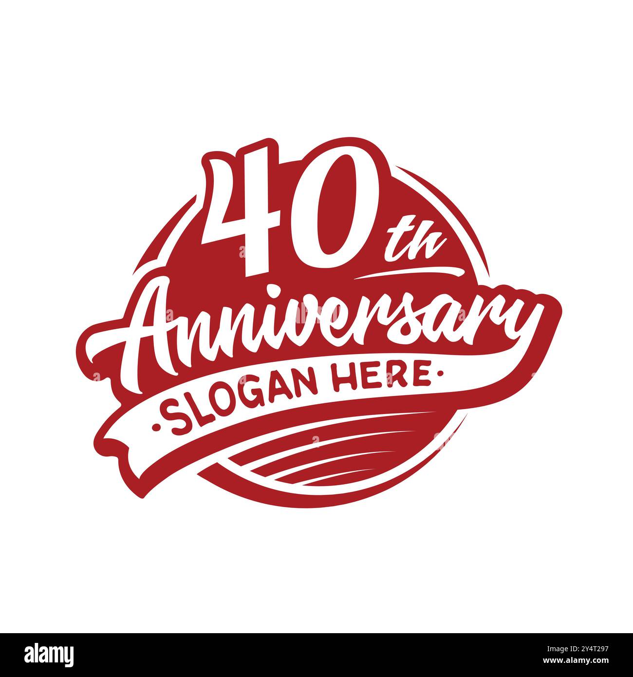 40 years anniversary design template. Vector and illustration. 40th ...
