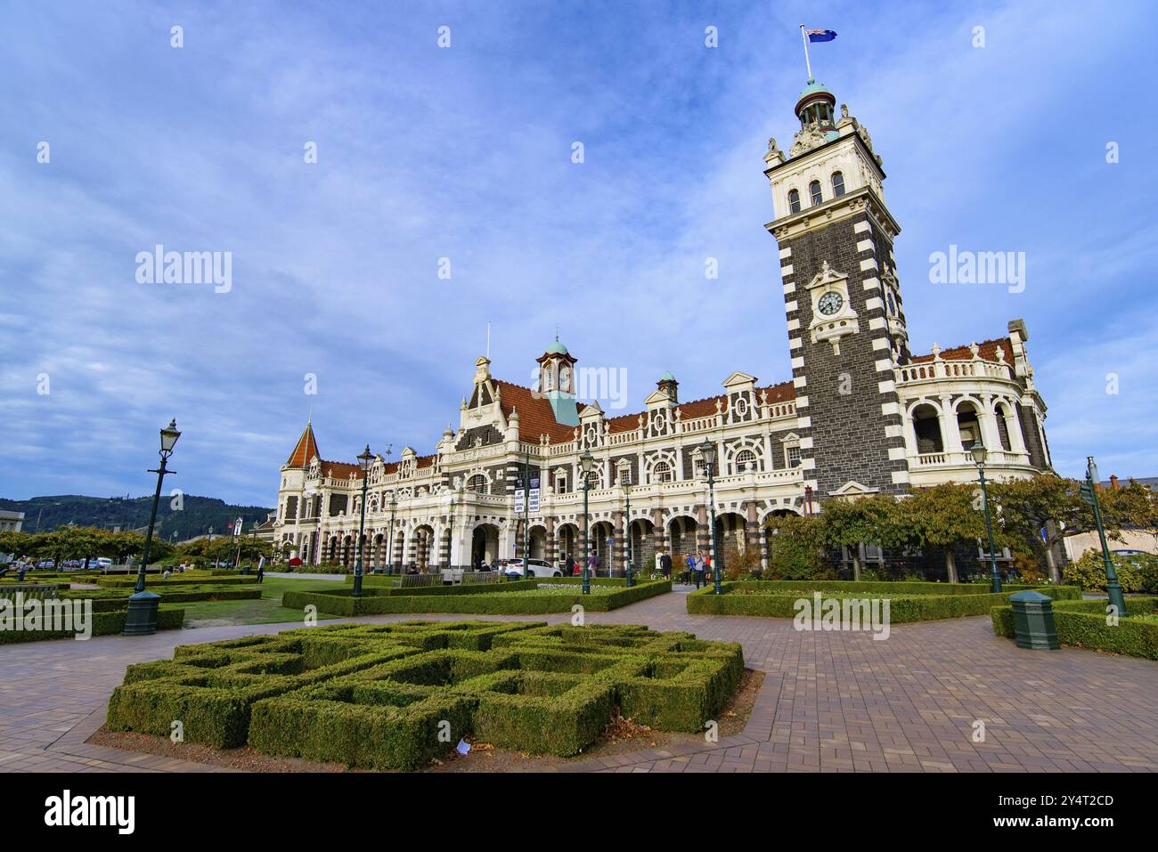 Dunedin railway station in Dunedin on New Zealand's South Island Stock ...