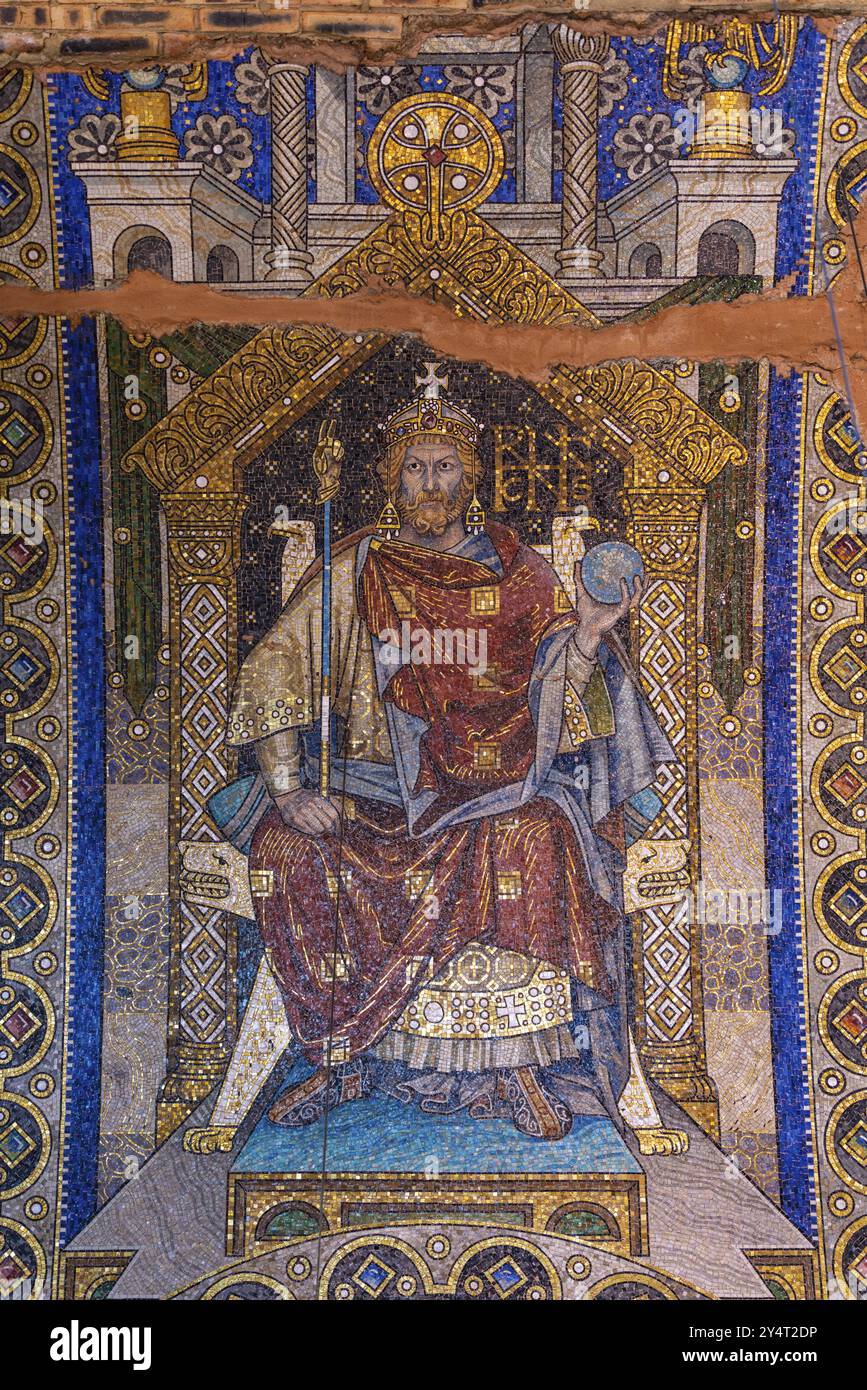 Mosaic art in the Kaiser Wilhelm Memorial Church in Berlin, Germany ...