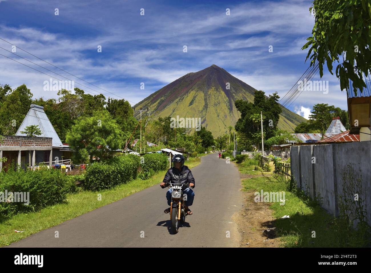 Inierie Volcano in Bajawa, Flores island, Indonesia, Asia Stock Photo ...