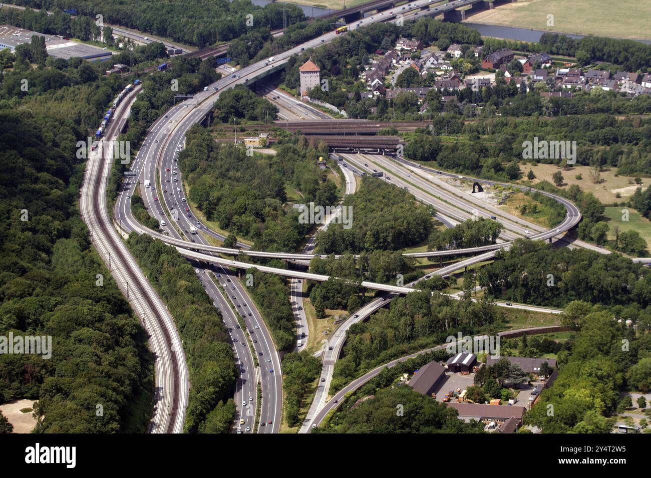 Duisburg Kaiserberg motorway junction, Spaghetti junction, motorway ...
