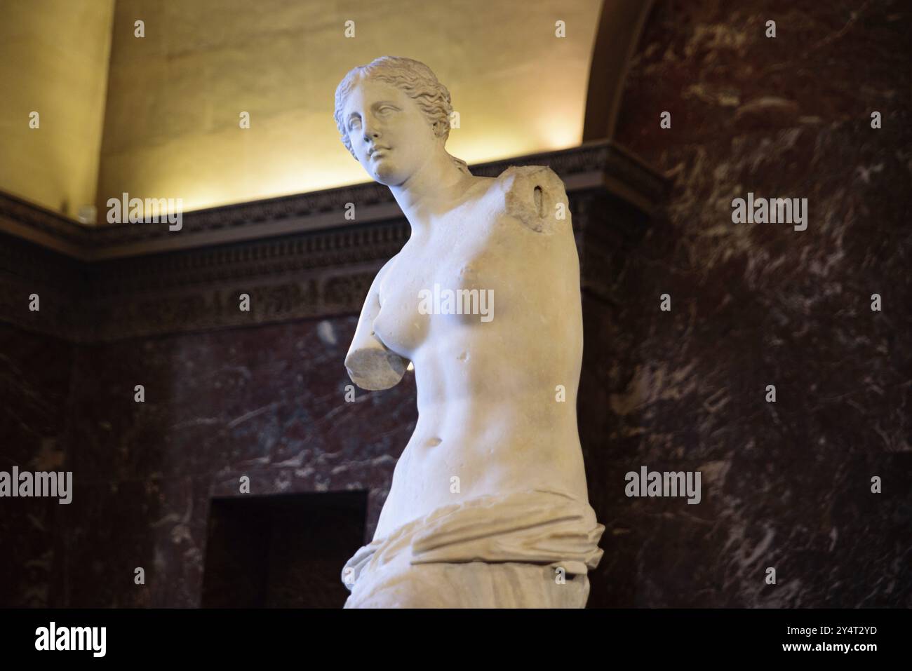 Venus de Milo (Aphrodite of Milos), one of the most famous ancient ...