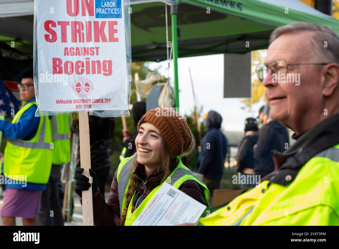 Renton, Washington, USA. 19th September, 2024. Boeing factory workers ...