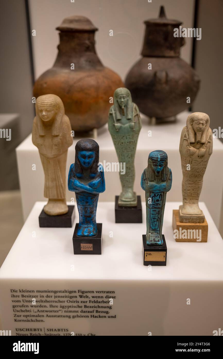 Shabtis in the Neues Museum in Berlin Germany Stock Photo - Alamy