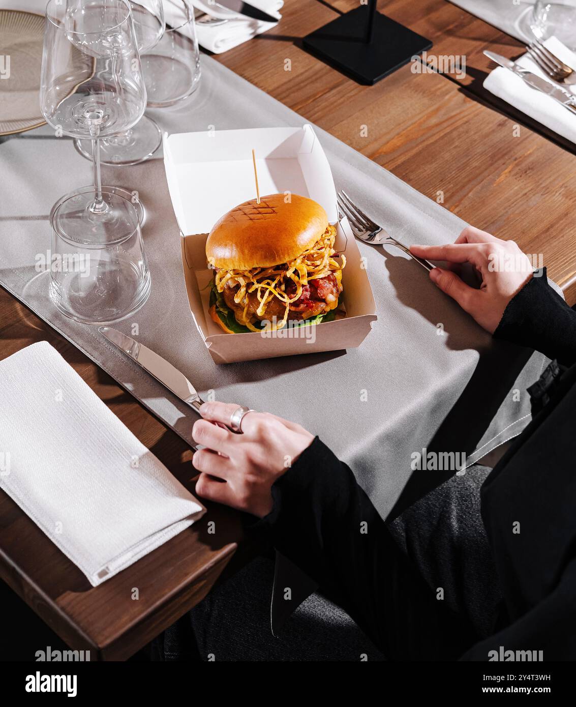 Stylish fast food decor hi-res stock photography and images - Alamy
