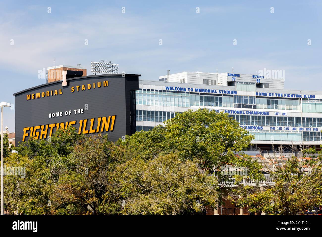 University of Illinois Memorial Stadium is home to the NCAA Fighting ...
