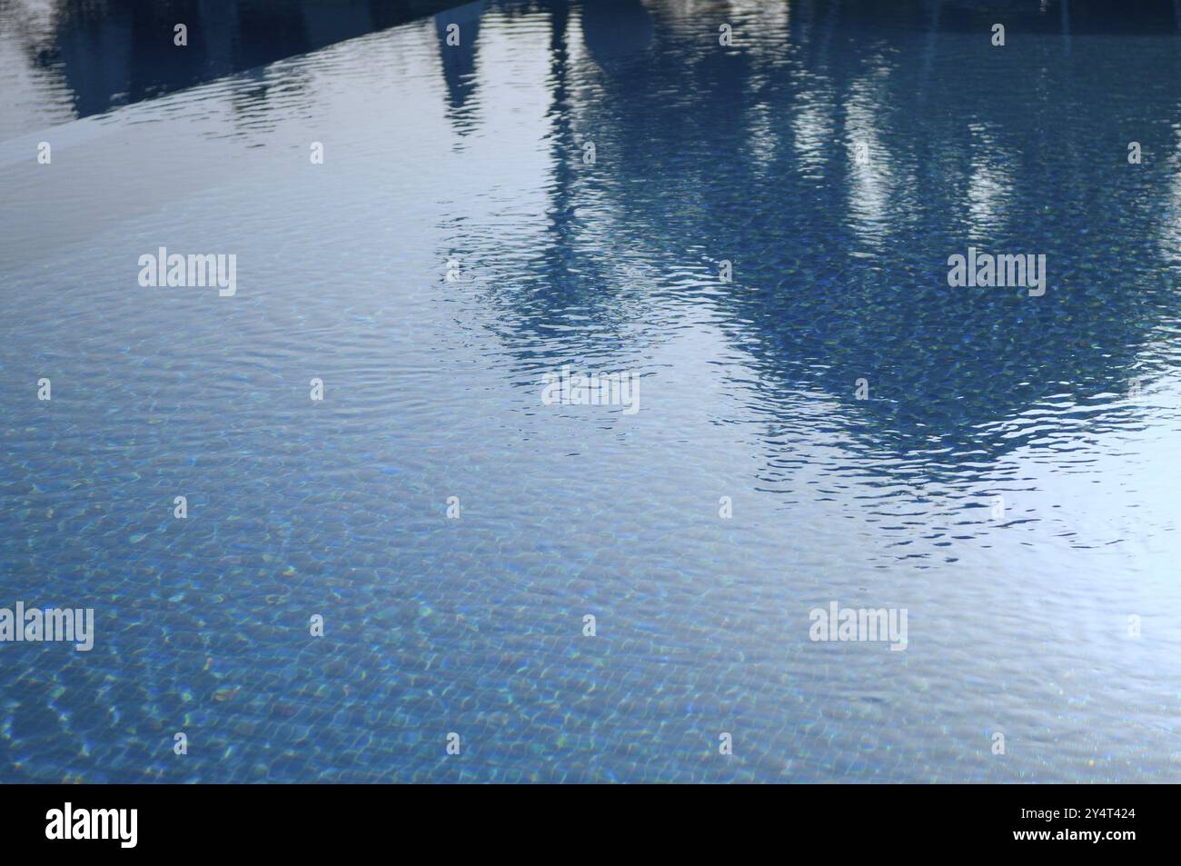 Pool area, water reflections, close-up Stock Photo - Alamy