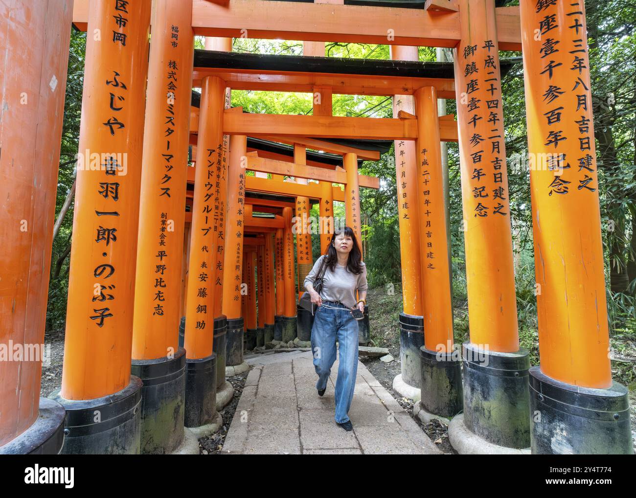 Torii path, Fushimi Inari-Taisha shrine, Kyoto, Japan, Asia Stock Photo ...