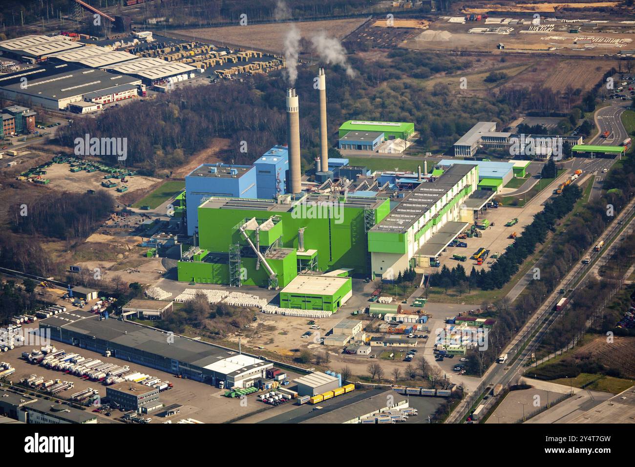 Power plant facilities of the combined heat and power plant of the ...