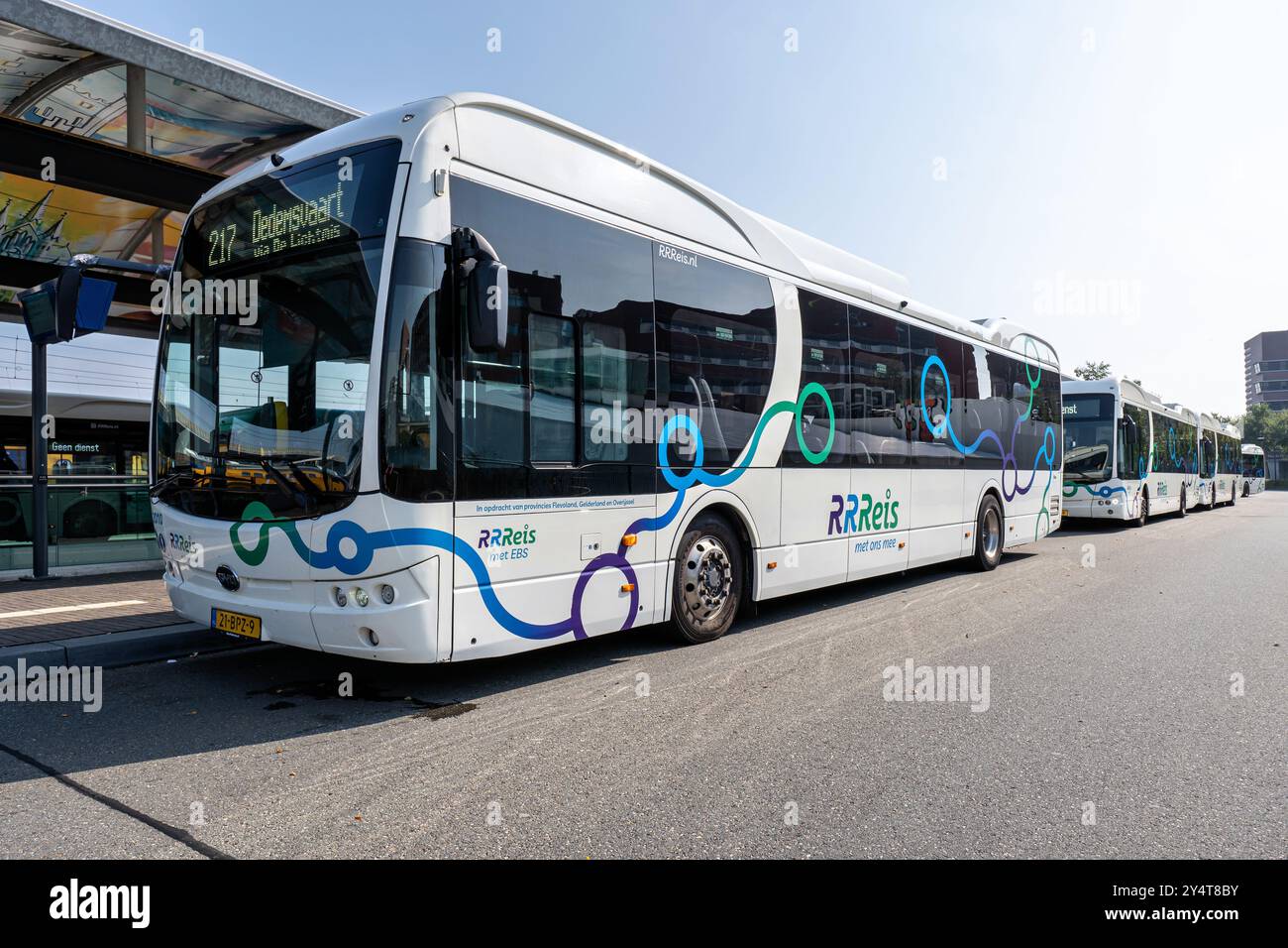RRReis BYD electric busses at Zwolle Centraal bus station Stock Photo ...