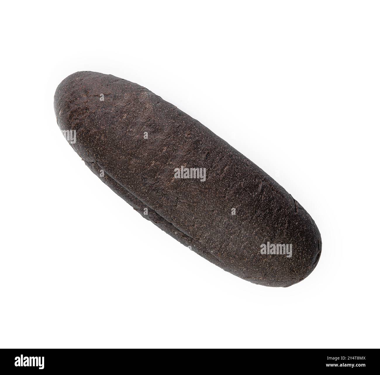 Fresh, whole rye bread loaf isolated on a white background with a top view Stock Photo - Alamy