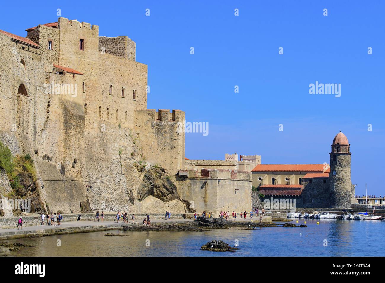 Chateau Royal de Collioure, a French royal castle in the town of ...