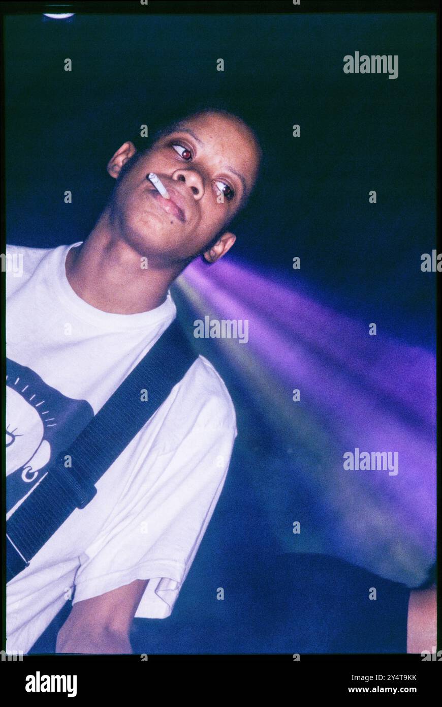 Debbie Smith the bass player of Curve playing live at Bristol ...