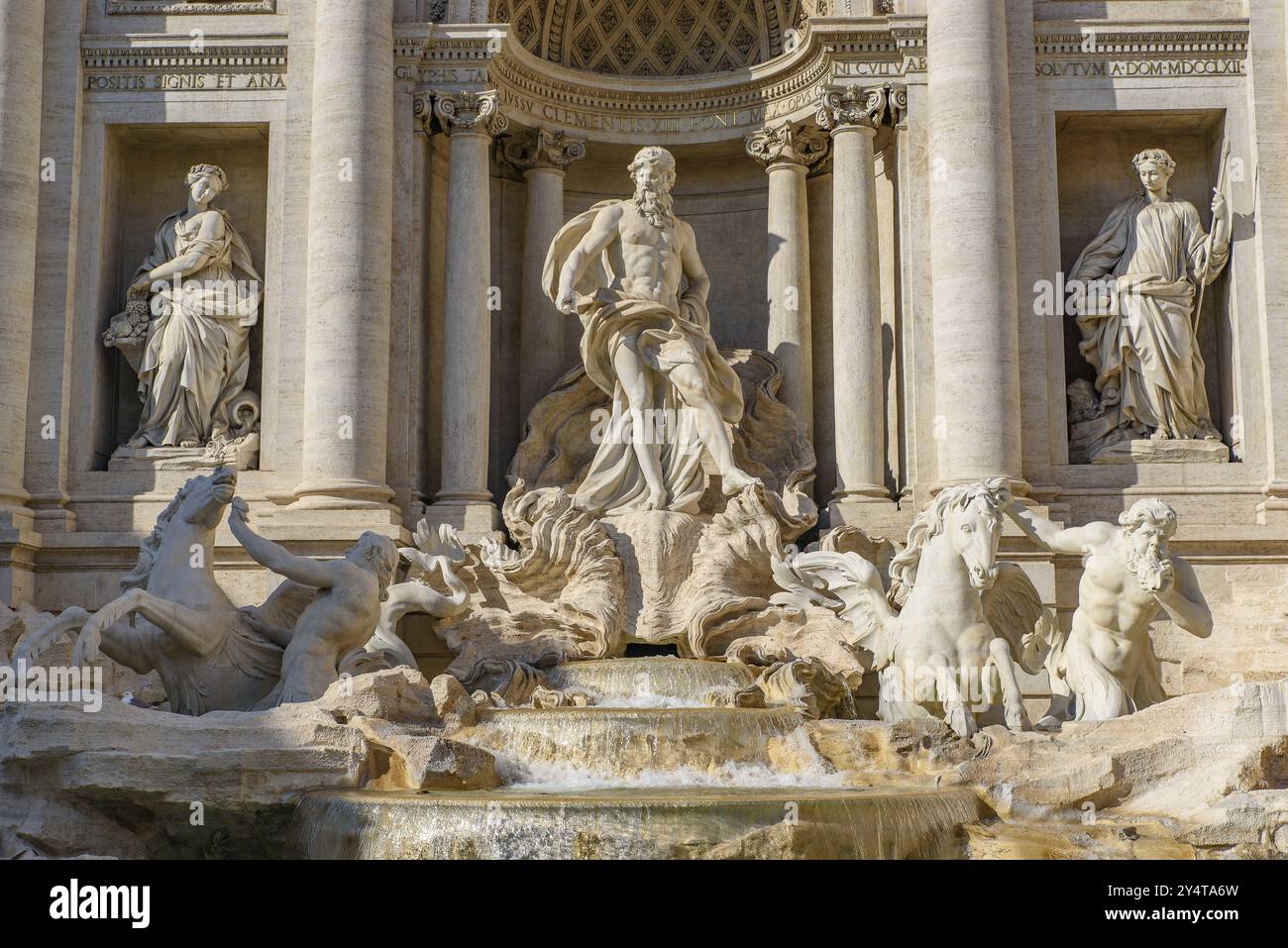 Trevi Fountain, one of the most famous fountains in the world, in Rome ...