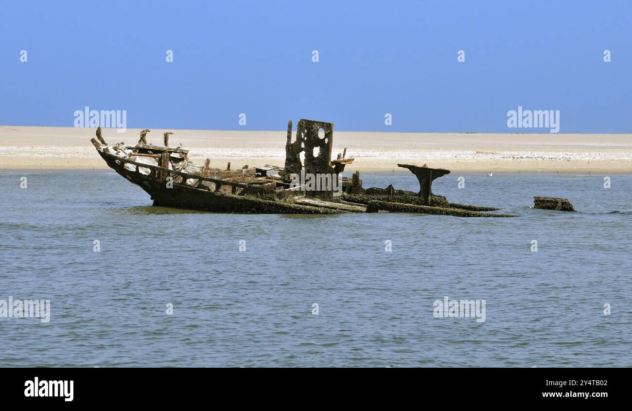 An old shipwreck of the Skeleton Coast, Namibia, Africa Stock Photo - Alamy
