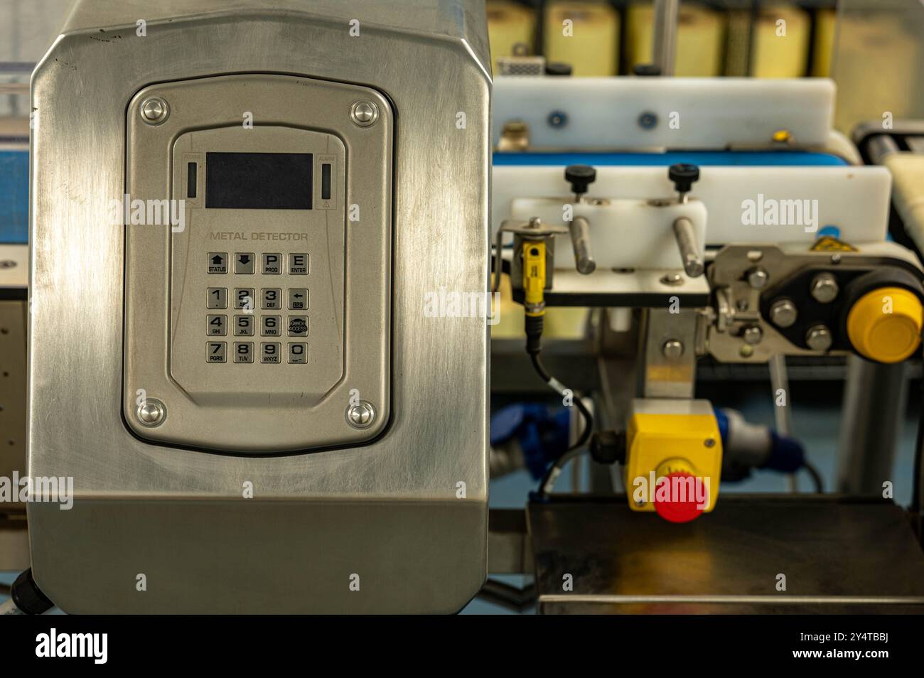 machine in pack house - metal detector Stock Photo - Alamy