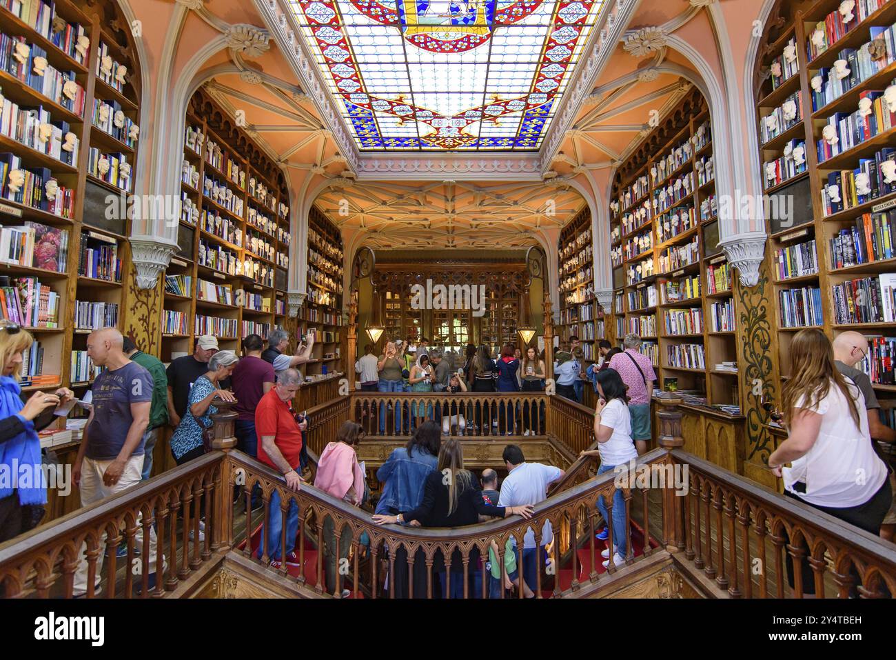 Interior of Lello Bookstore, one of the most beautiful bookstores in ...