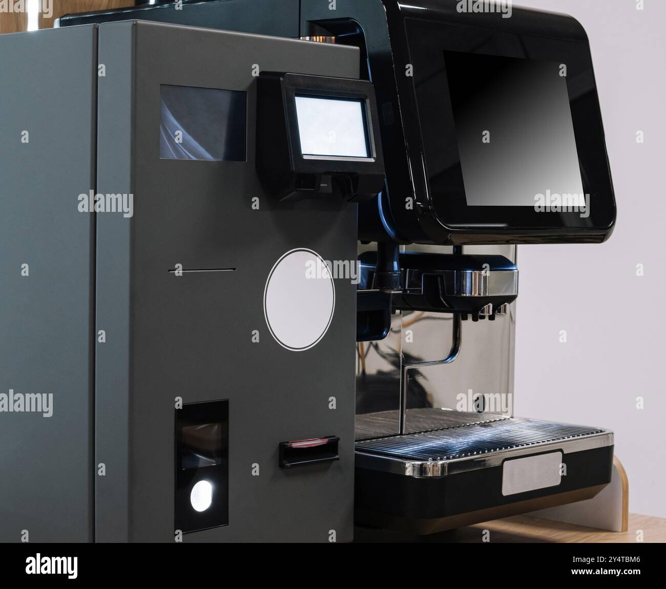 Professional espresso machine with a sleek design, ready to brew coffee ...