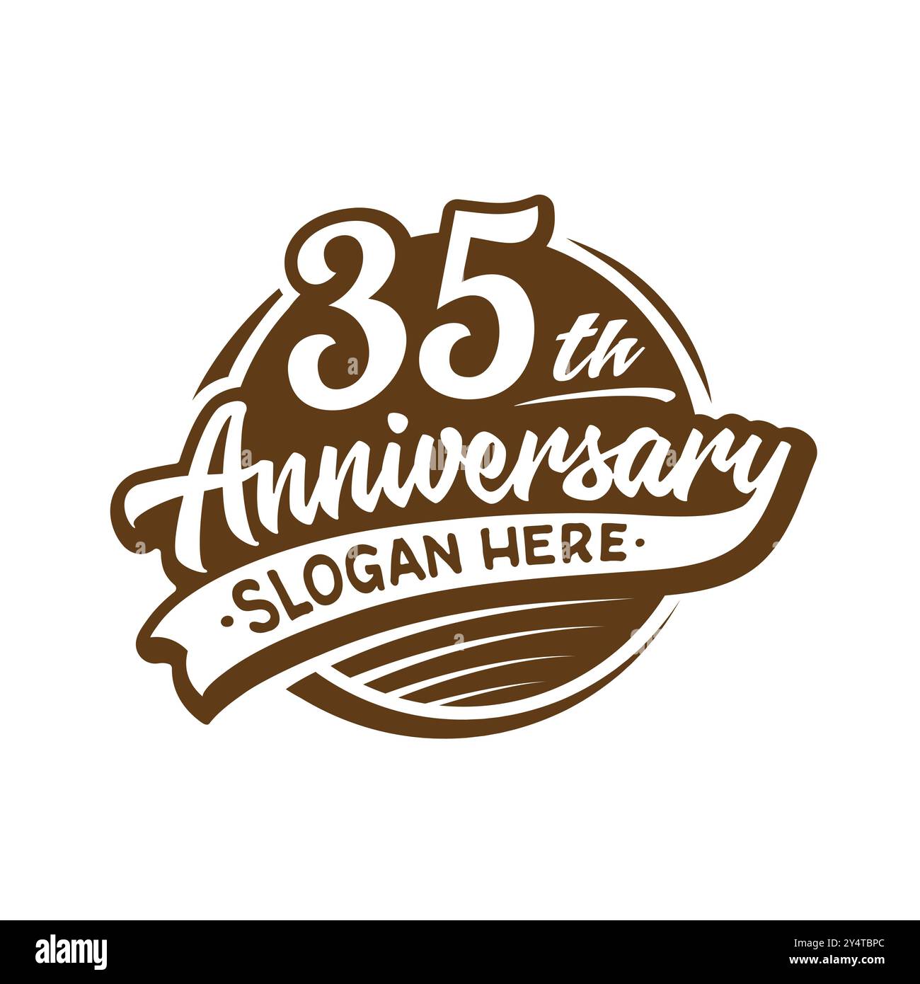 35 years anniversary design template. Vector and illustration. 35th ...