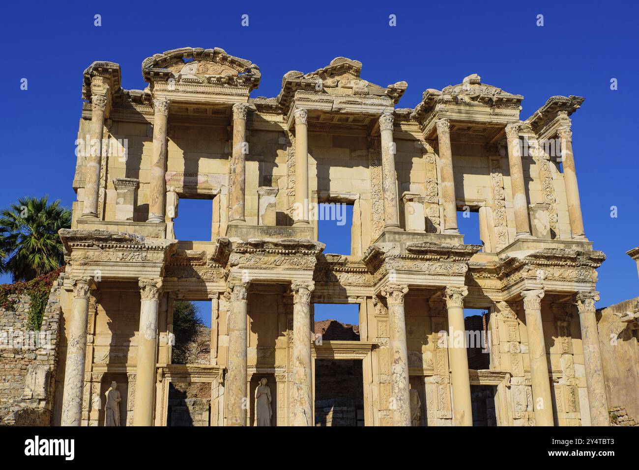 Library of Celsus, an ancient Roman building in Ephesus Archaeological ...