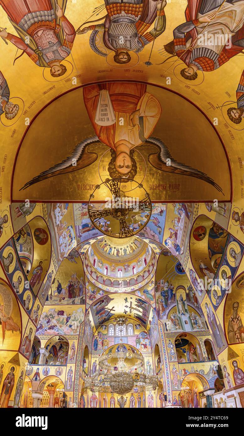 Interior of Cathedral of the Resurrection of Christ in Podgorica, Montenegro, Europe Stock Photo ...