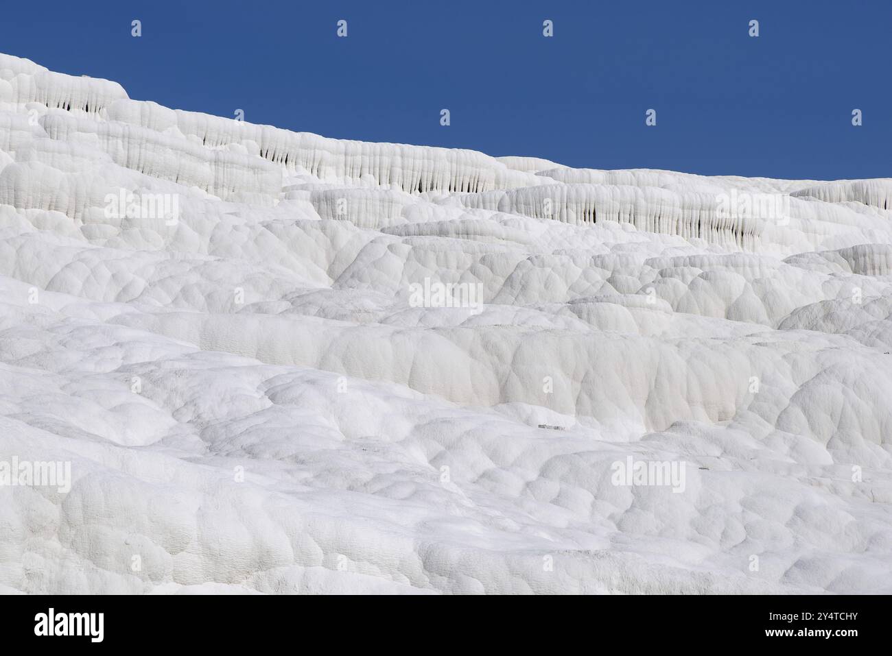 Travertine terrace formations at Pamukkale (cotton castle), Denizli ...