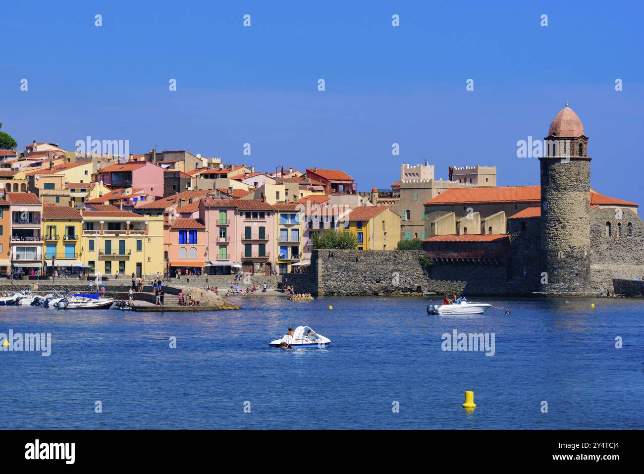 The old town of Collioure, a seaside resort in Southern France Stock ...
