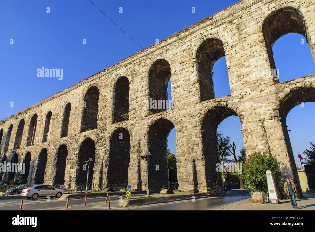 Aqueduct of Valens, a Roman aqueduct bridge in Istanbul, Turkey, Asia ...